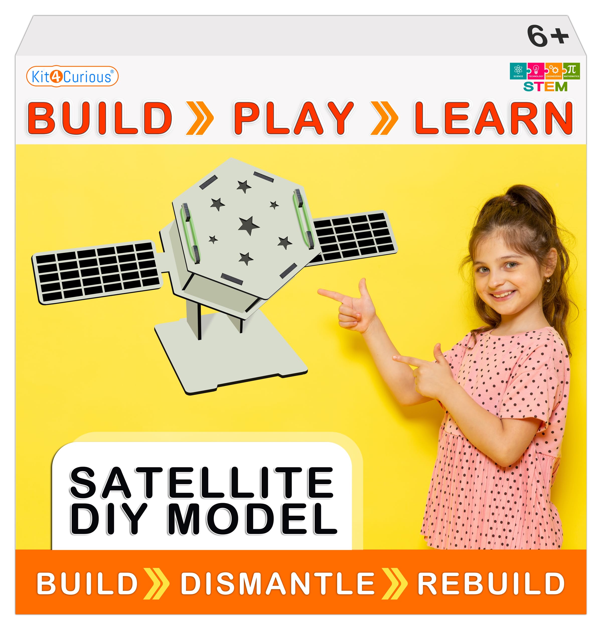 Buy Kit4Curious Satellite Model DIY kit II Wooden 3D Model Assembling ...