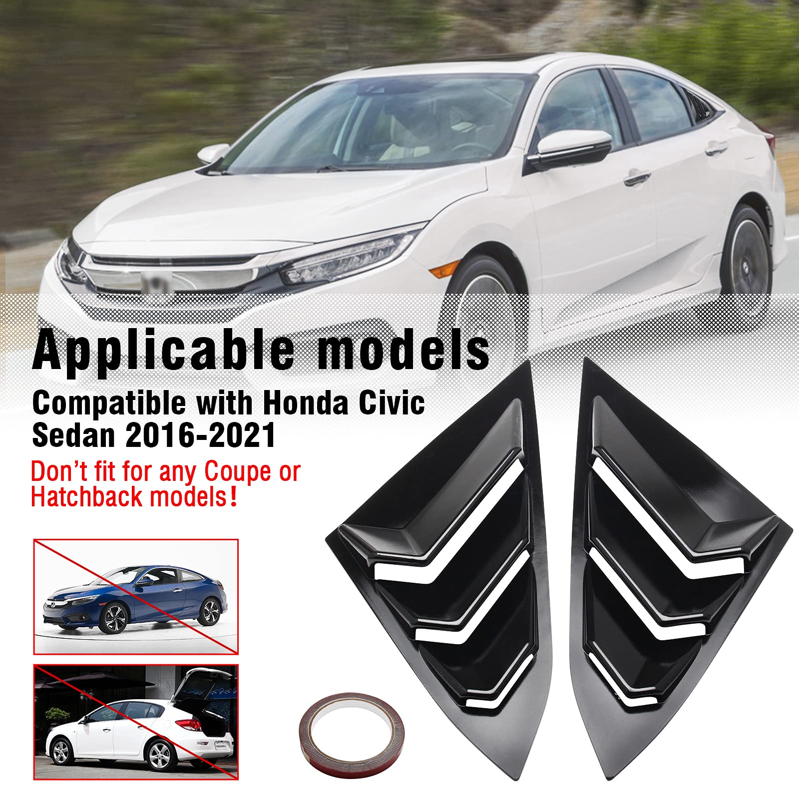 Accesorios Para Honda Civic 2016 Thenice Hatchback Rear Thenice For ...