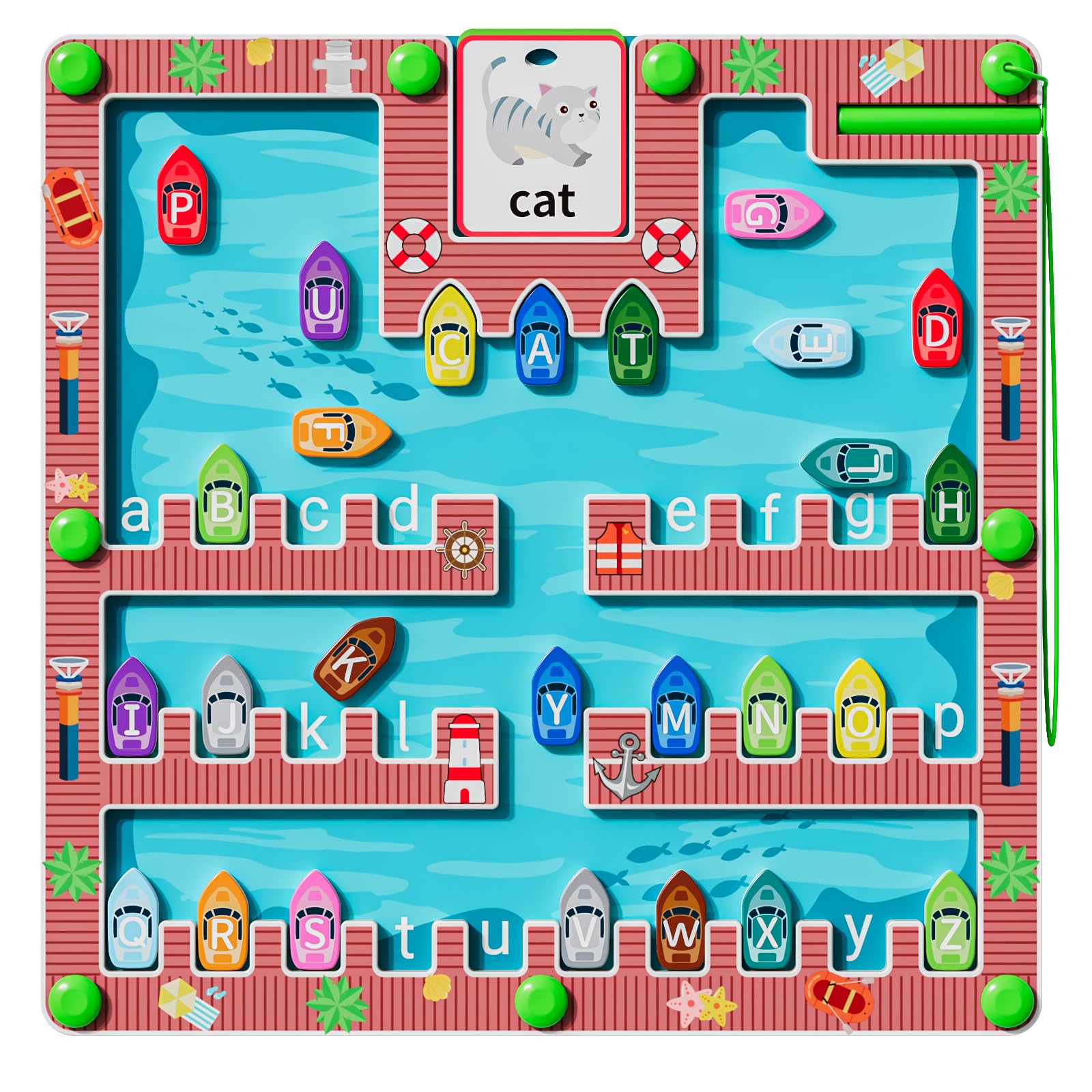 Amazon.com: zhiwuzhu Magnetic Alphabet Maze,Montessori Magnetic Maze ...