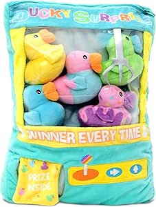 Amazon.com: iscream Just Ducky Claw Machine Fleece 6-Piece Play Pillow ...