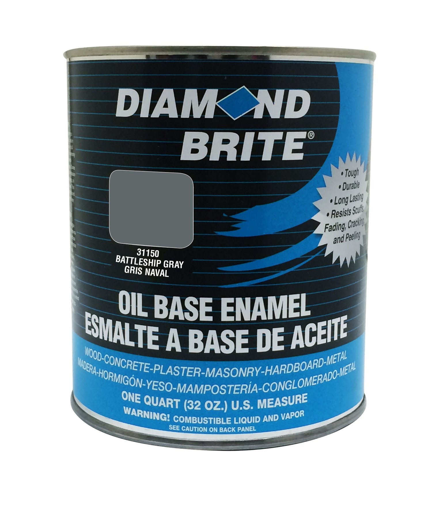 Diamond Brite Paint 31150 1 Quart Oil Base All Purpose Enamel Paint ...