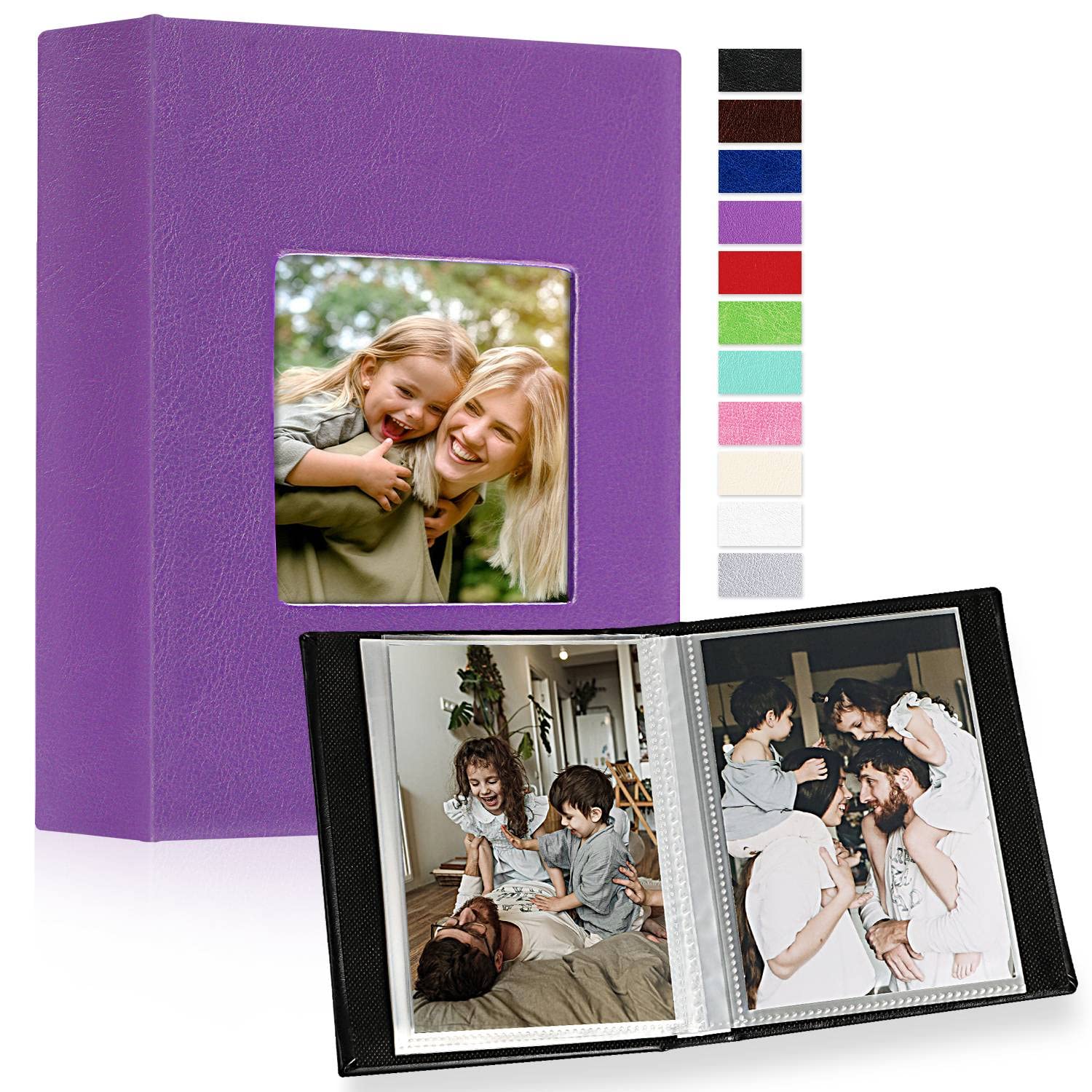 Snapklik.com : Photo Album 4x6 100 Pockets 2 Packs, Small Mini Capacity ...