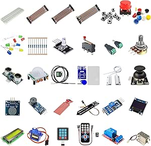 Amazon.com: DIYables 69-Piece Sensor Kit for Arduino, ESP32, ESP8266, Raspberry Pi Starter ...