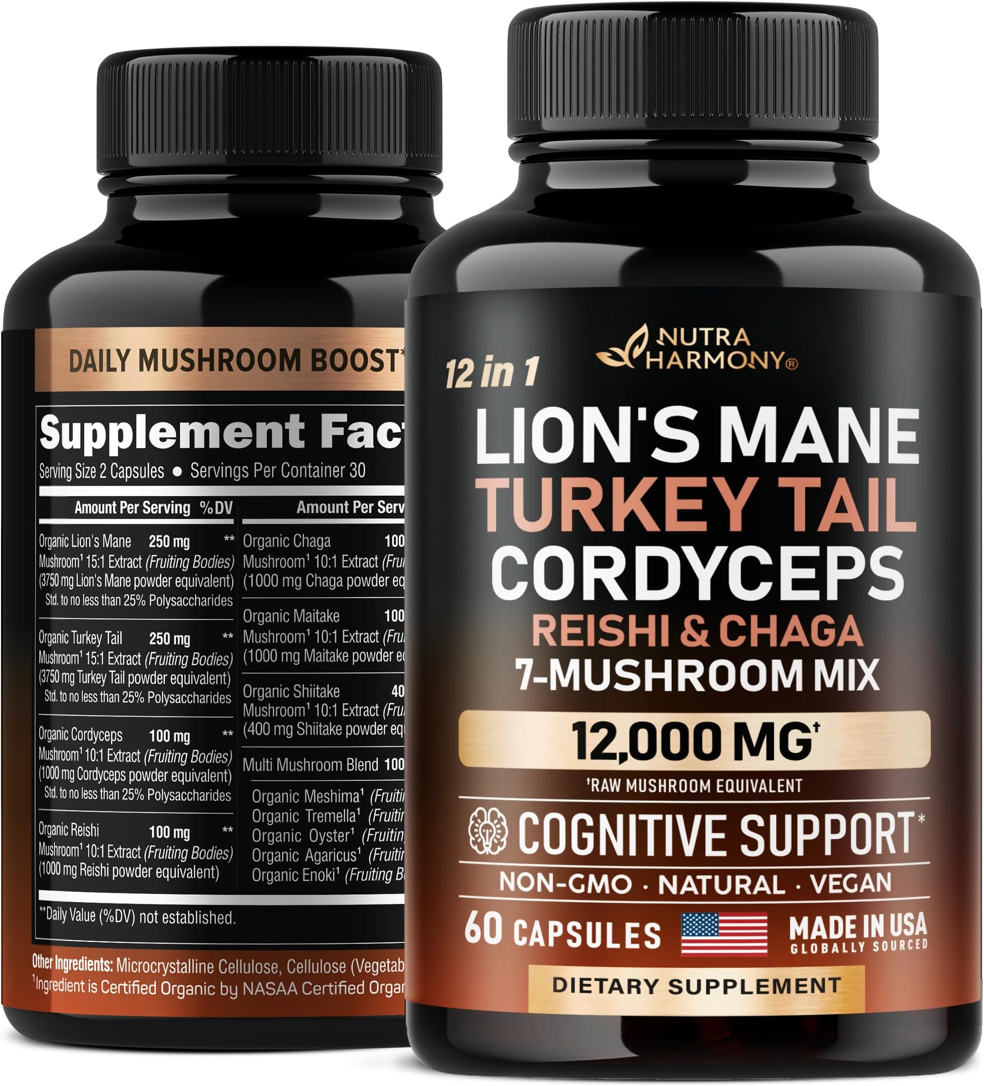 Amazon.com: Mushroom Supplement Capsules - 10x Mushroom Complex with ...