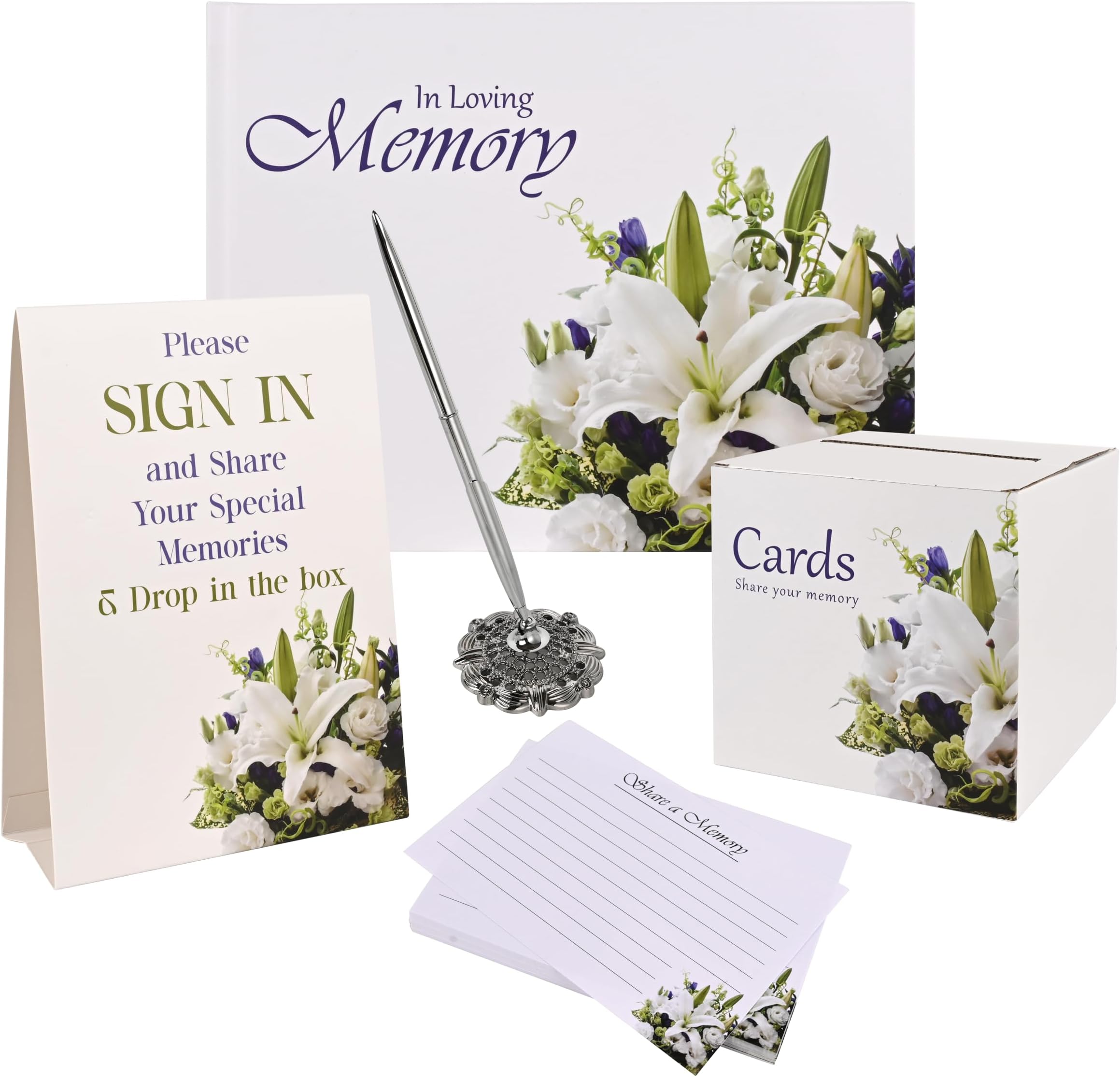 Amazon.com: Funeral Guest Book for Memorial Service - Hardcover ...