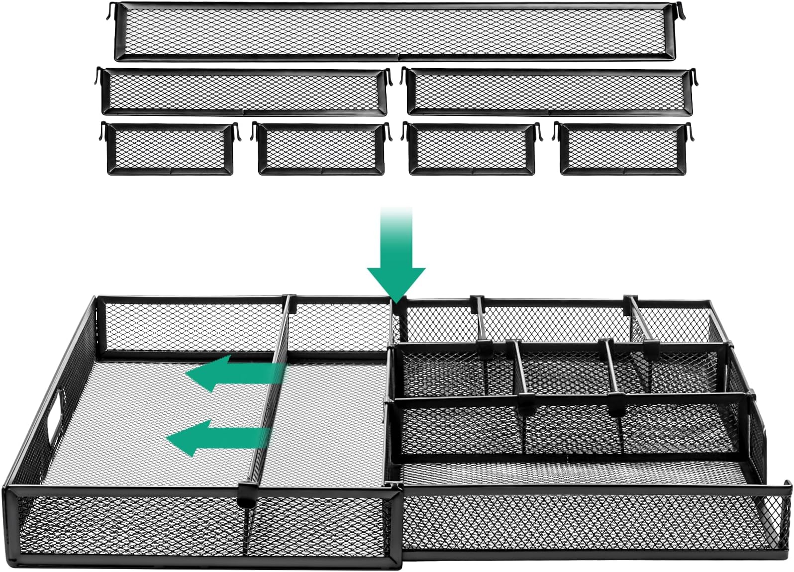 Amazon.com: shyliey Desk Drawer Organizer Tray with 6 Adjustable ...