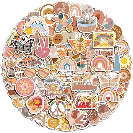 Amazon.com: Stickers for Water Bottles, 200Pcs Cute Boho Preppy Water ...