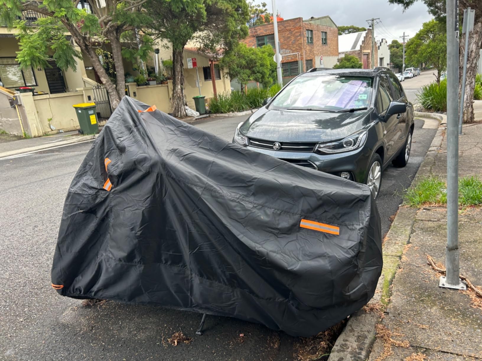 Seceles 300D Heavy Duty Motorcycle Cover, All Season Durable Waterproof ...