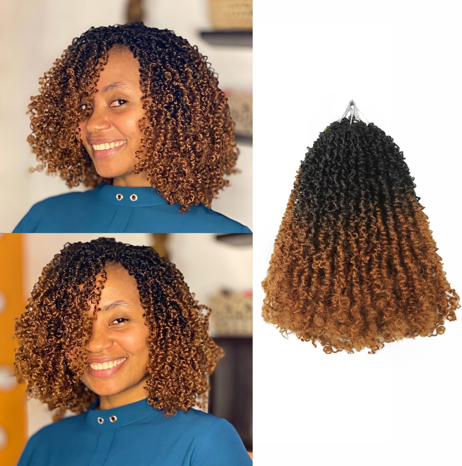 Amazon.com : Haftaluv Yanky Twist Crochet Hair 10 Inch 9 Packs Pre ...