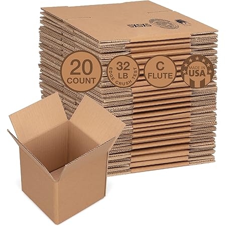 Amazon.com: SUNLPH Shipping Boxes 5x5x5 Inches Small Corrugated ...
