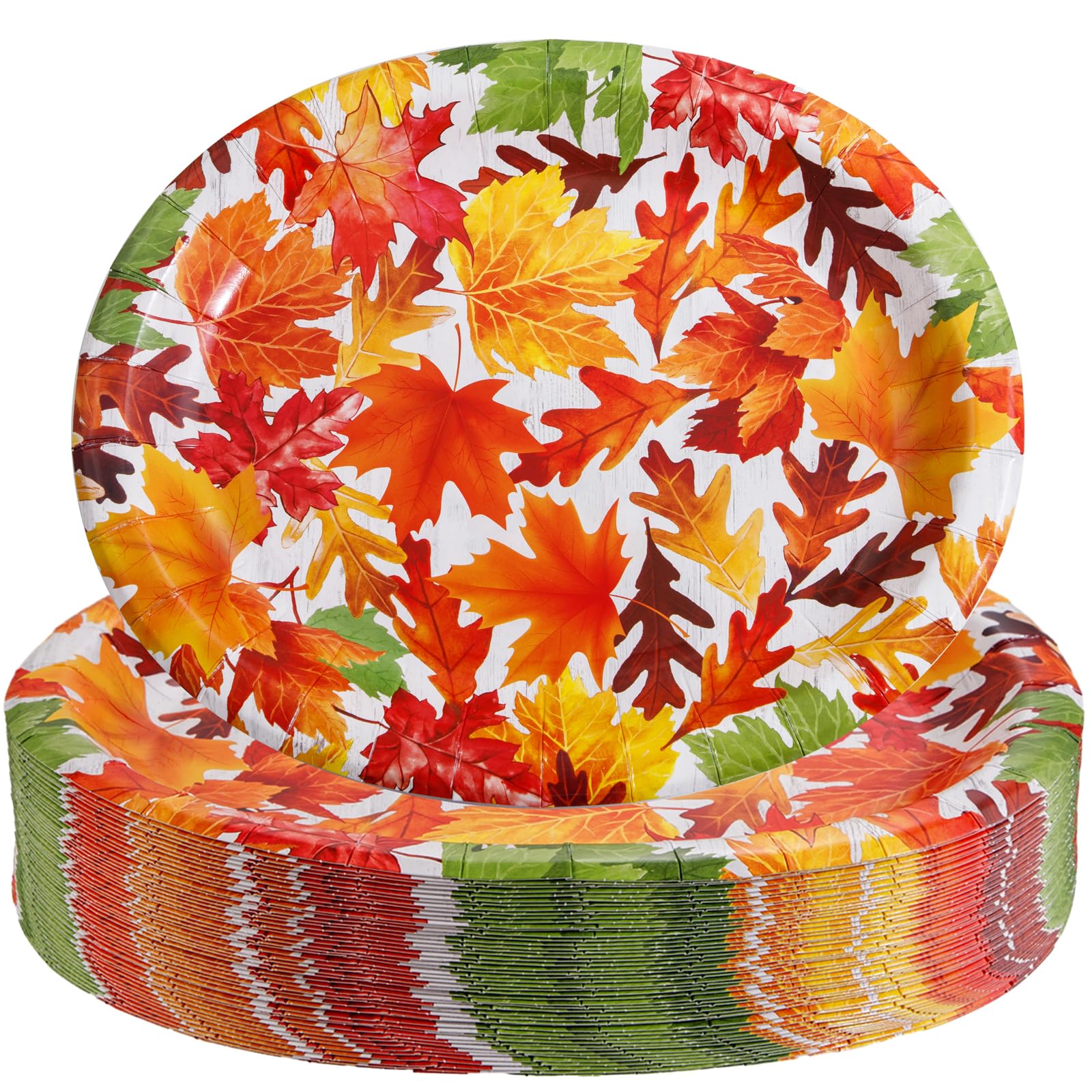 Amazon.com: WDF 50Pack Thanksgiving Plates Paper - 10" x 12" Happy ...