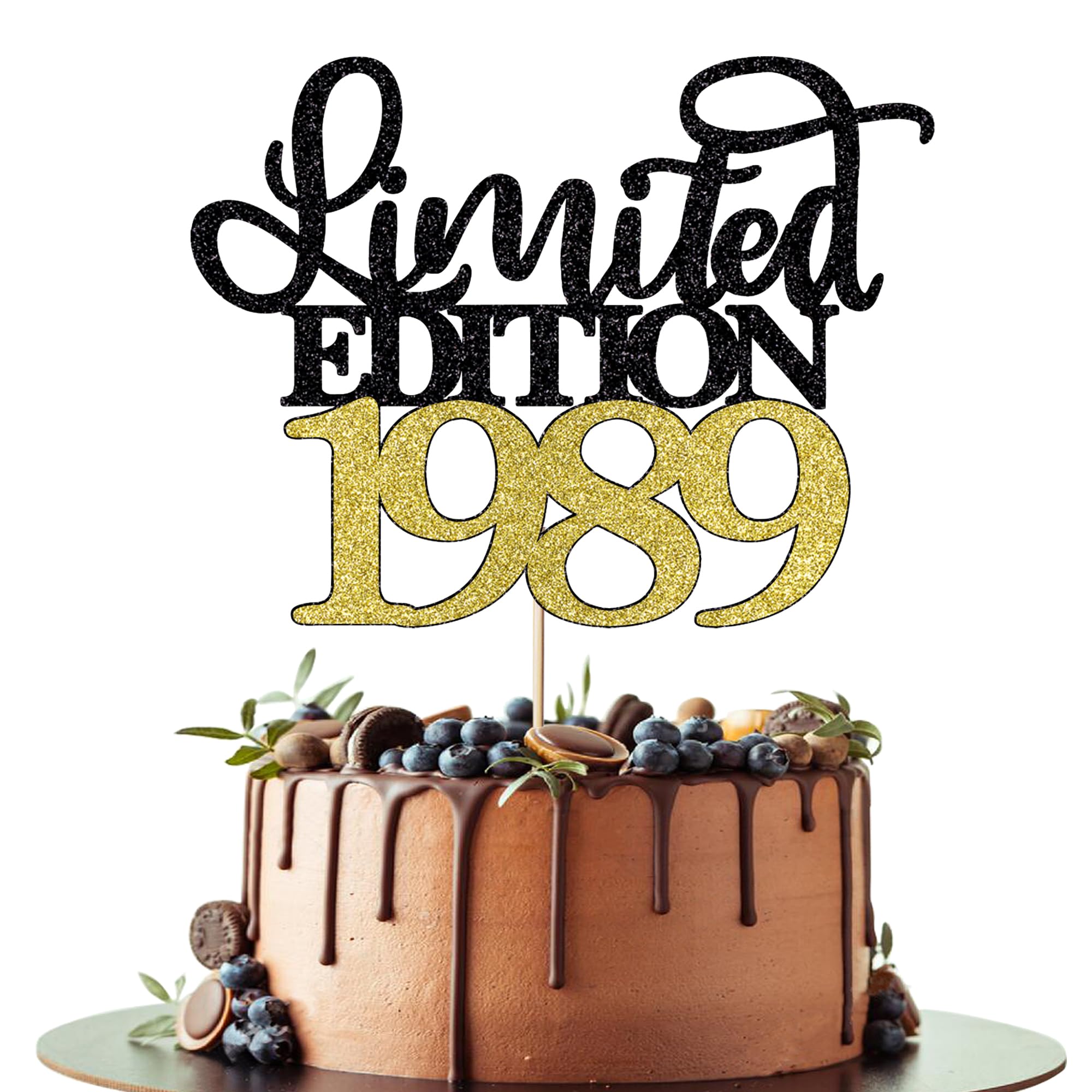 Amazon.com: Leetaivie Limited Edition 1989 Cake Topper, Happy 36th ...