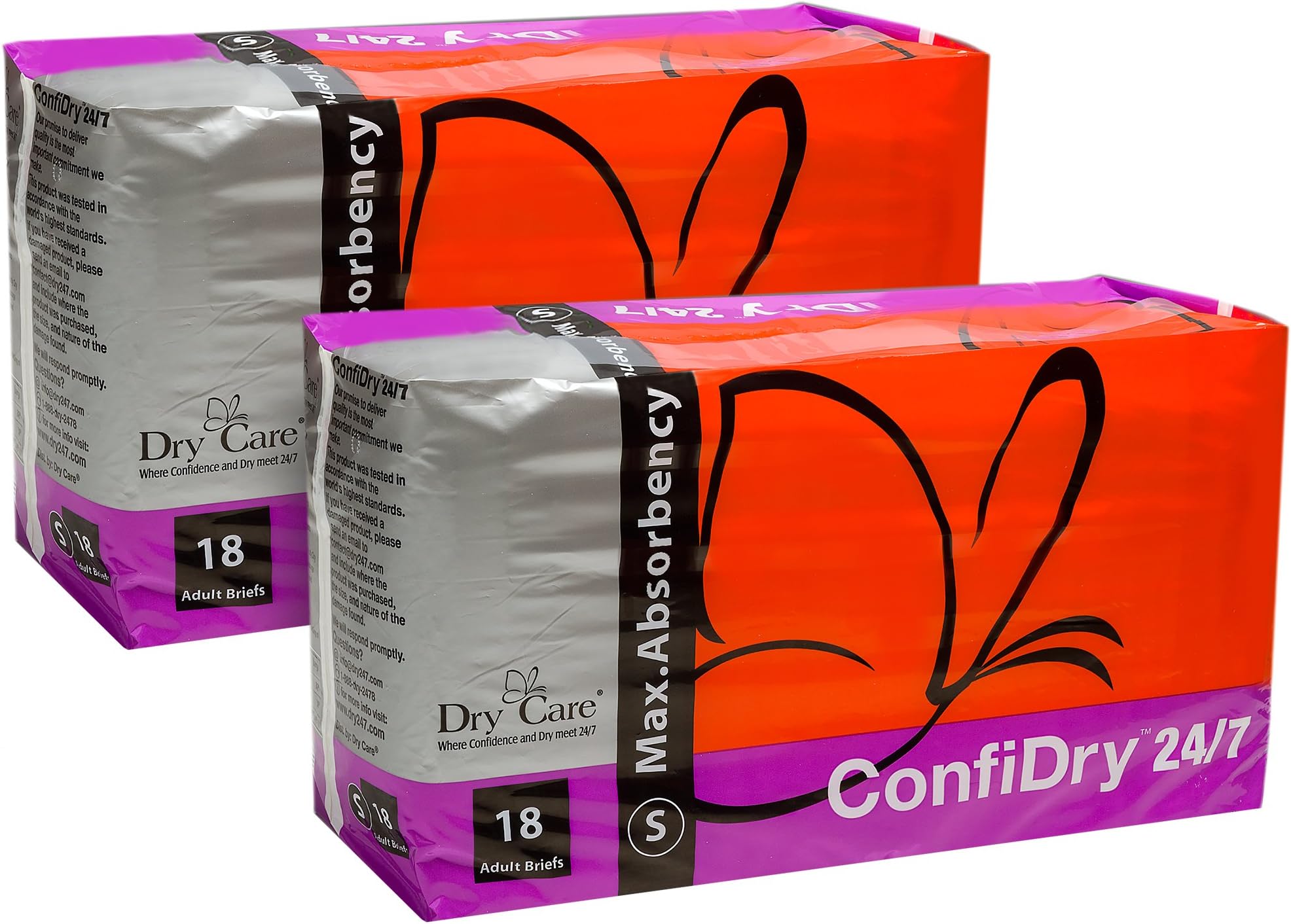 Amazon.com: Dry Care Confidry 24/7 Max Absorbency Adult Brief Diapers ...