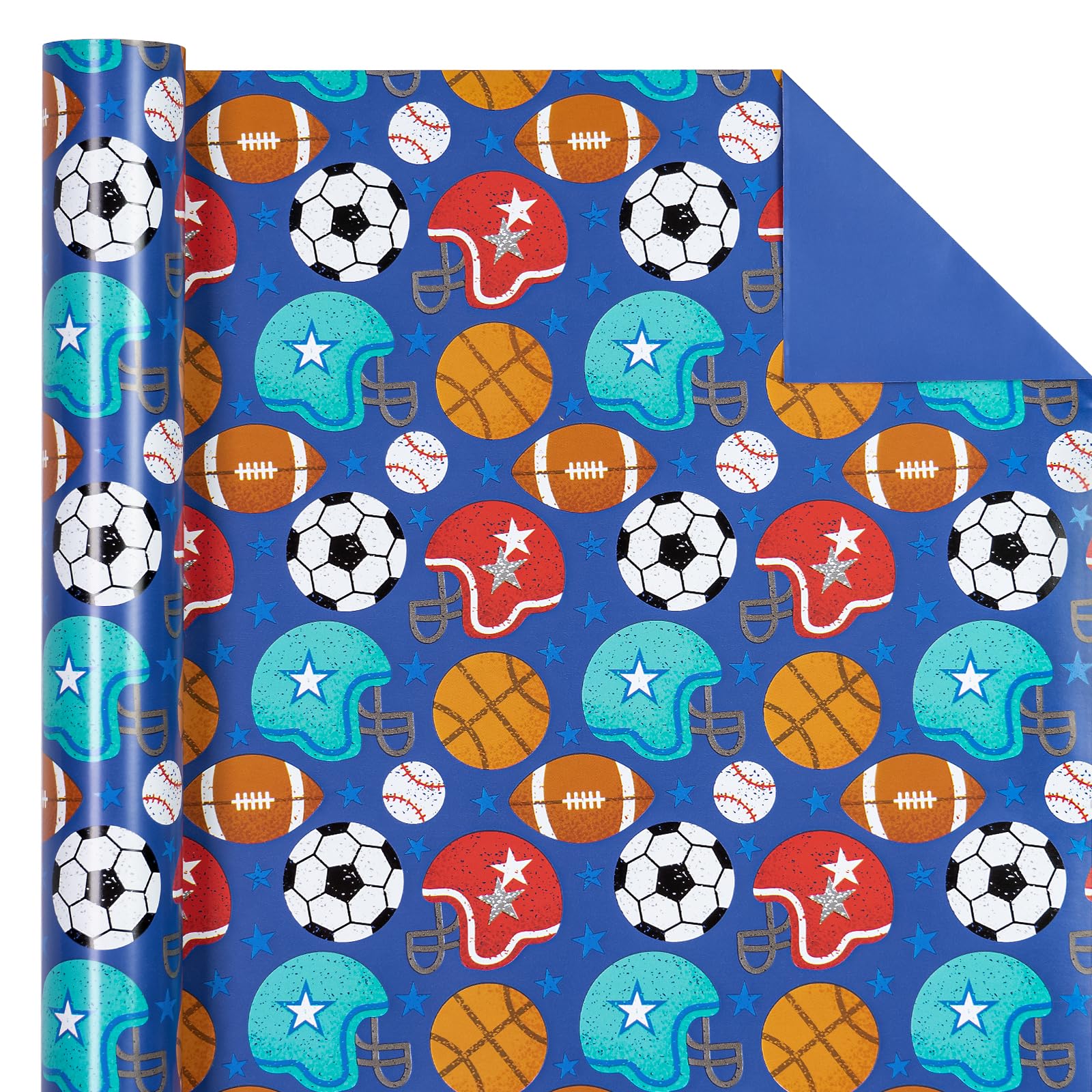 Snapklik.com : WRAPAHOLIC Reversible Football Wrapping Paper - Mini ...