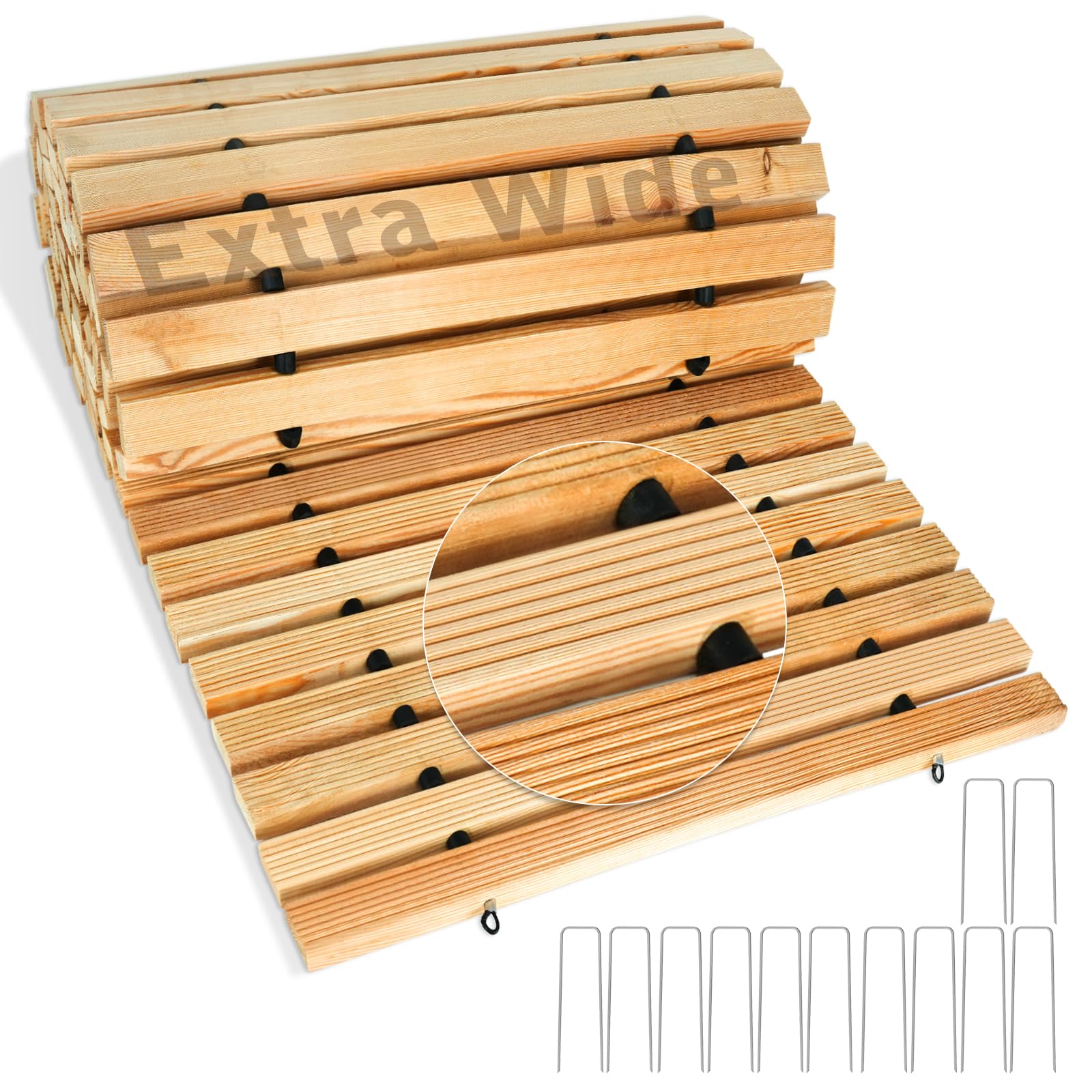 Snapklik.com : LZTQD Wooden Garden Pathway Extra Wide, 12 Outdoor Walkway