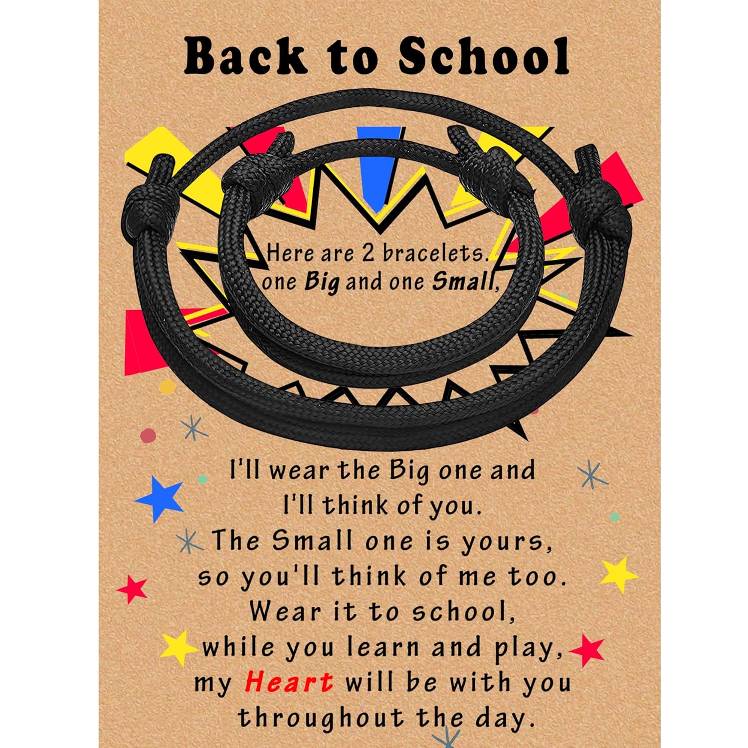 Back to School Bracelets for Boys, First Day of School Bracelet as ...