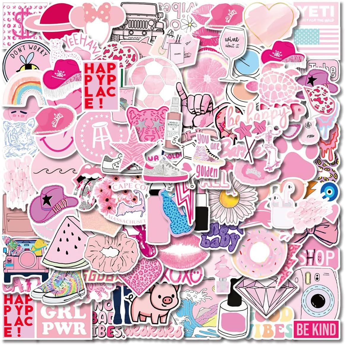 Amazon.com: Preppy Inspirational Stickers, Motivational Aesthetic ...