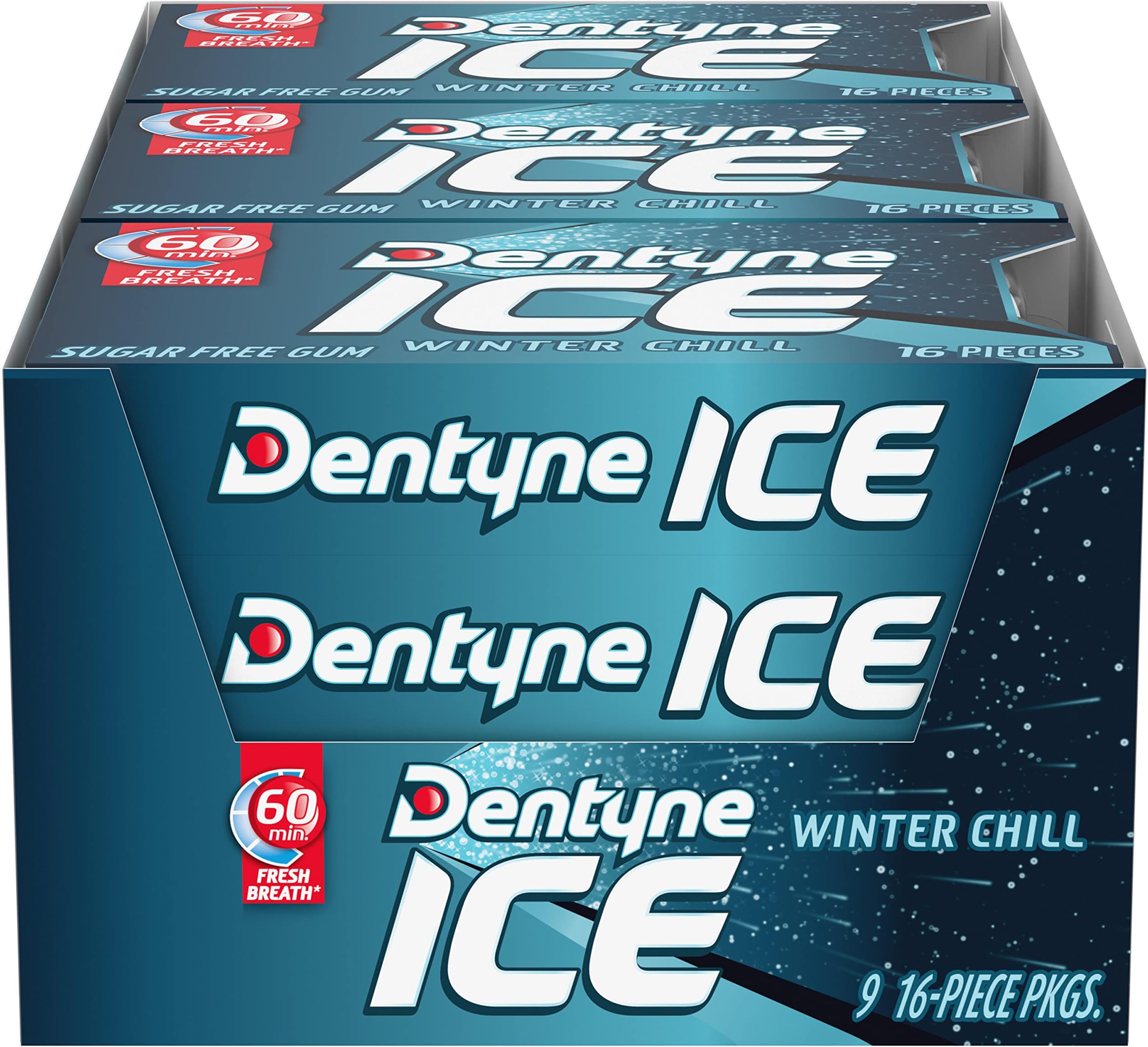Amazon.com : Dentyne Ice Peppermint Sugarless Chewing Gum, 12-Piece ...