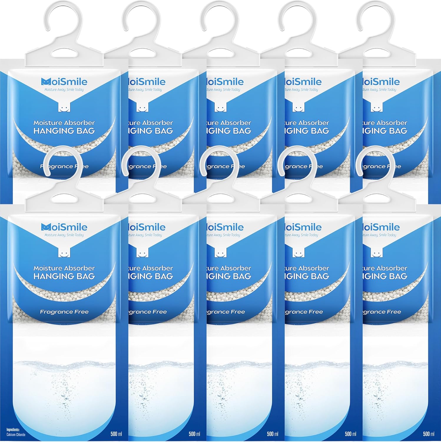 Amazon.com: Moisture Absorbers Bag 10 Pack, Hanging Dehumidifier Bags ...