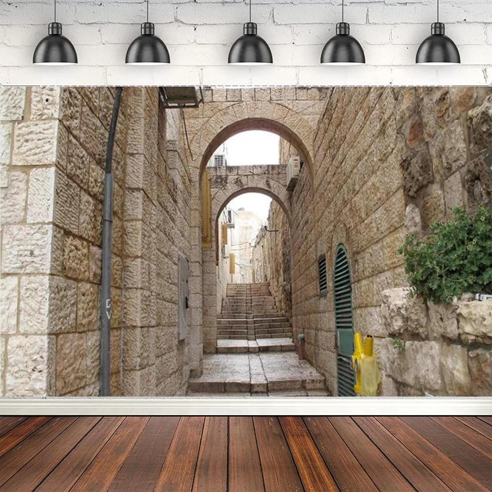 Party City 10x10ft Stone Wall Backdrop - Ancient Jerusalem Buildings ...