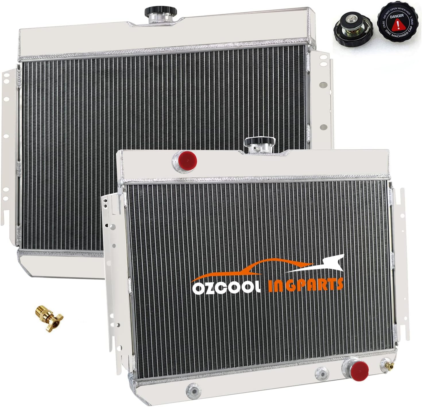 Amazon.com: OzCoolingParts 63-68 Chevy Radiator, 4 Row Core Aluminum ...
