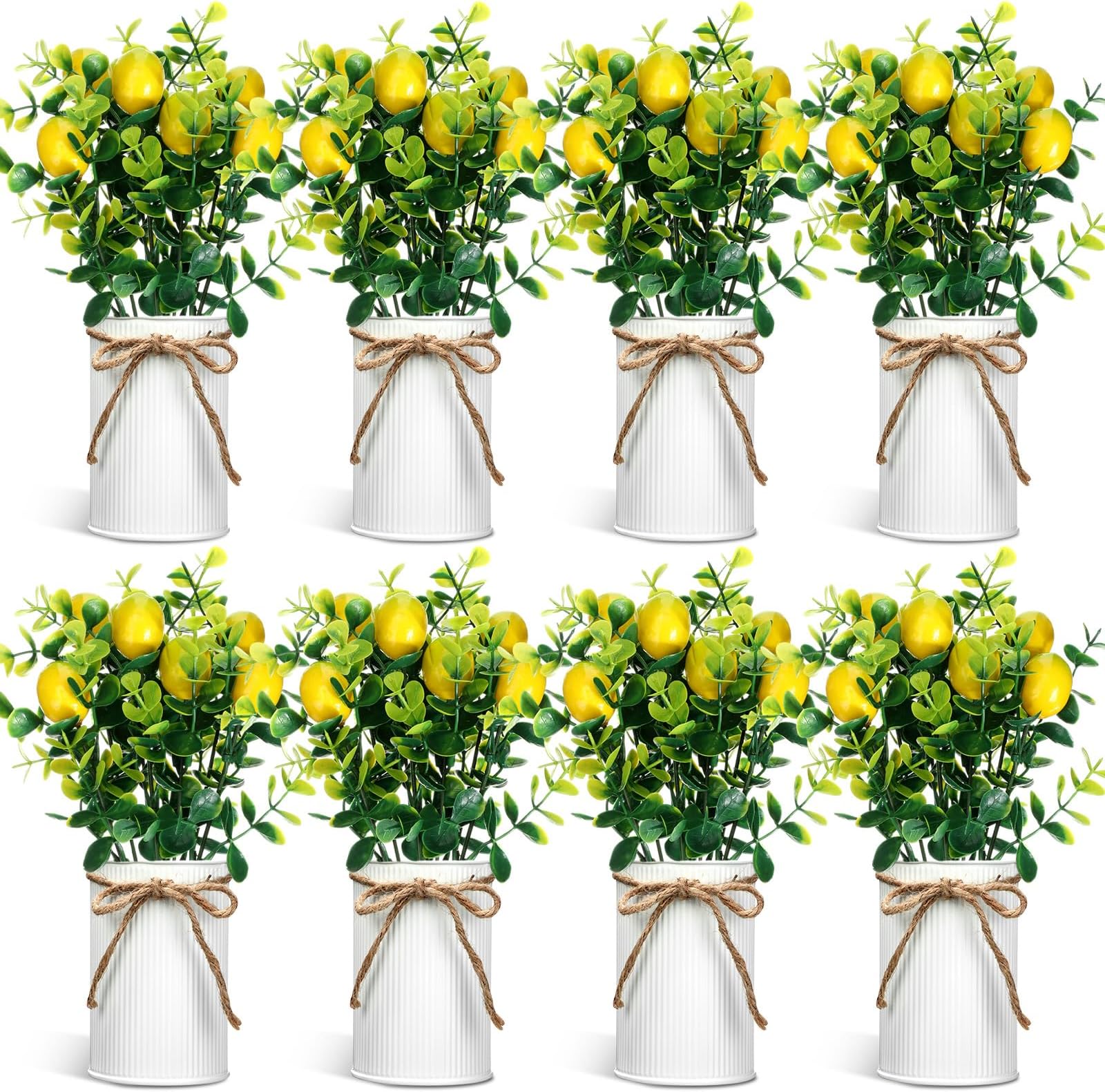 Amazon.com: 4 Pack Lemon Mason Jar Table Centerpiece, Artificial Lemon ...