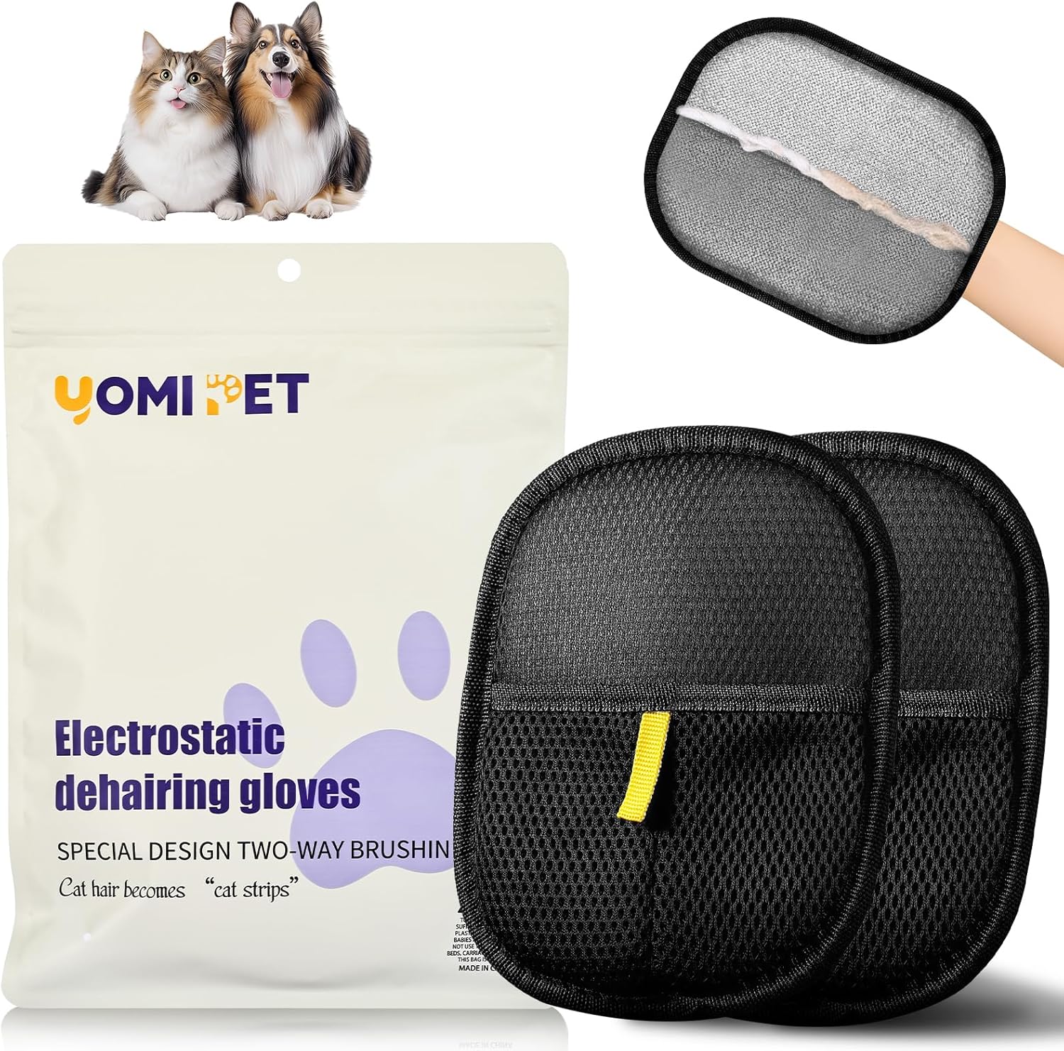 Amazon.com: YOMI PET Hair Remover Glove,2026 Updated Cat and Dog Hair ...