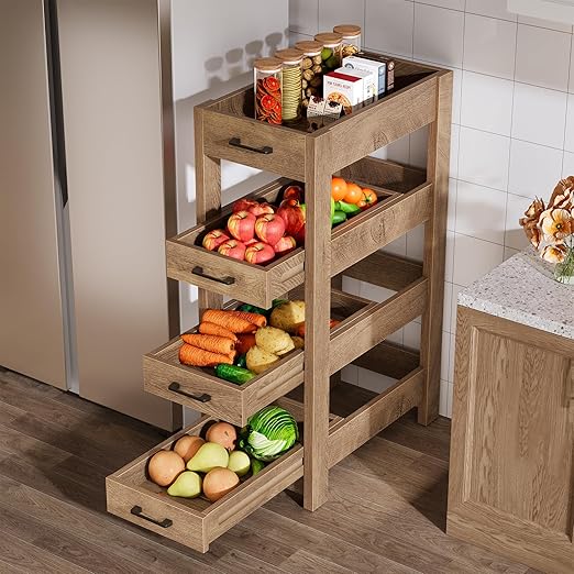 Amazon.com: Tribesigns Kitchen Fruit Vegetable Organizer and Storage ...