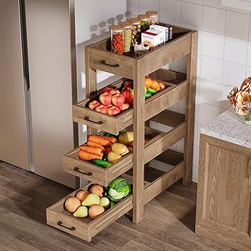 Amazon.com: Tribesigns Kitchen Fruit Vegetable Organizer and Storage ...