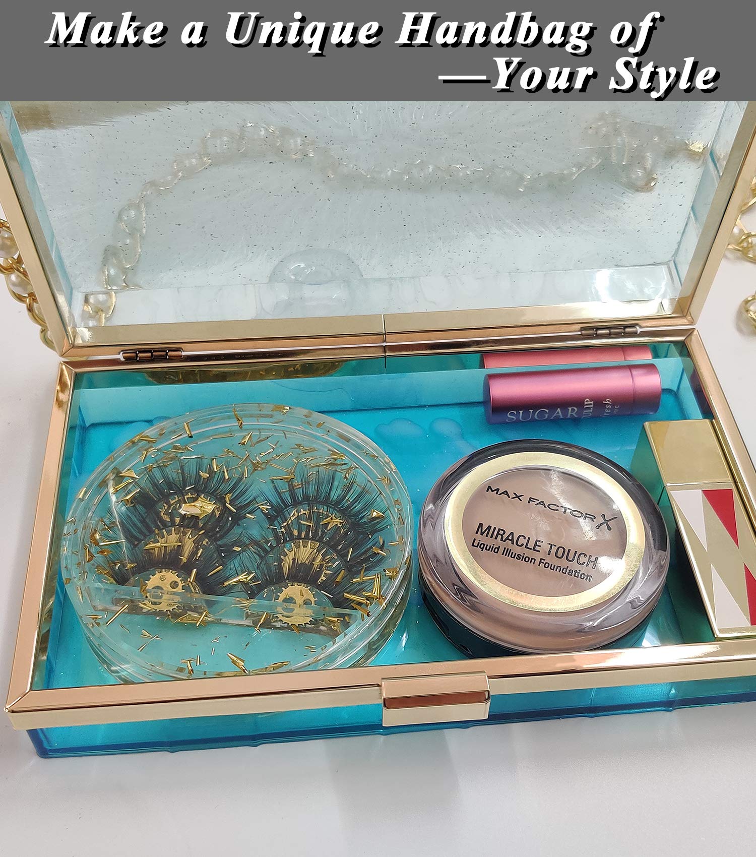 Snapklik.com : Resin Clutch Purse Mold Frame, Rectangular Metal Purse ...