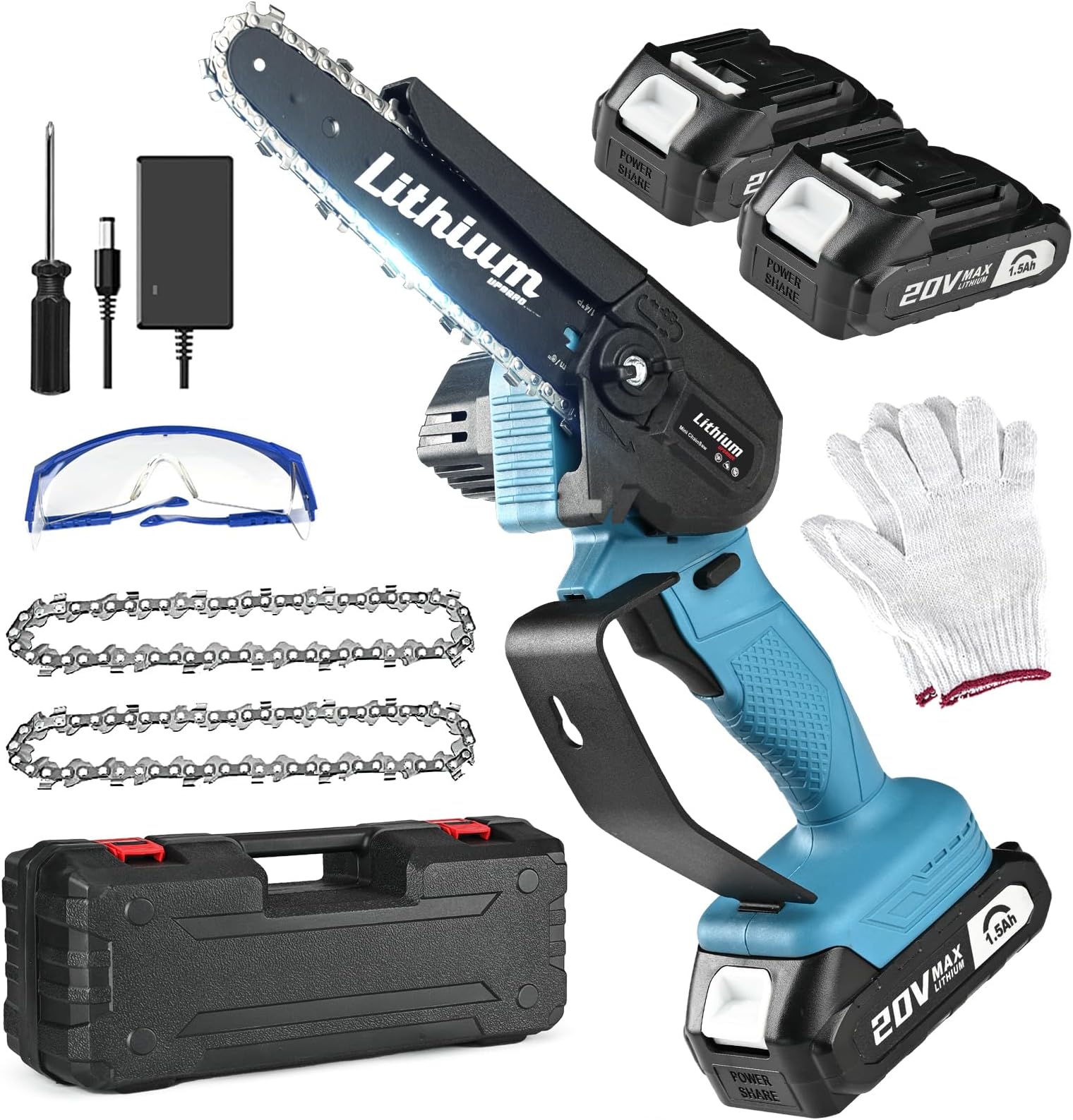 Amazon.com : Mini Chainsaw 6 Inch,Cordless Electric Handheld Chainsaw ...