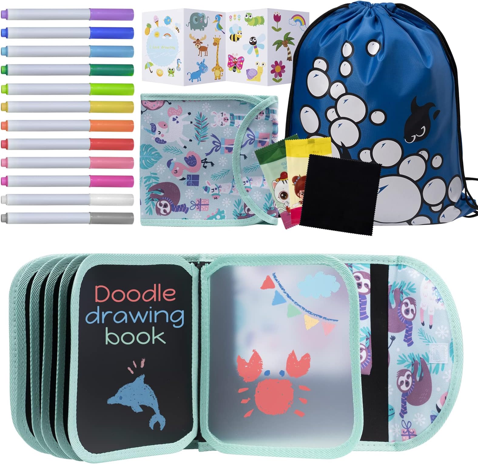 Erasable Drawing Pad, 8inch Plane Activities for Kids, Mint Color ...