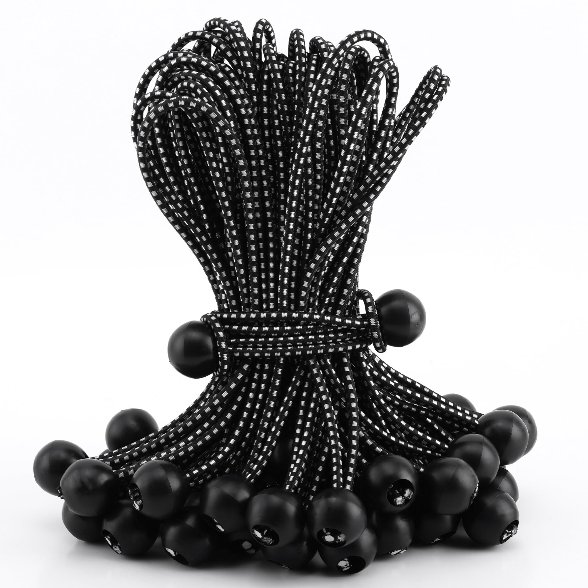 Ball Bungee Cords 8 inch - 50 Pack Bungee Cord with Balls - Tarp Bungee ...