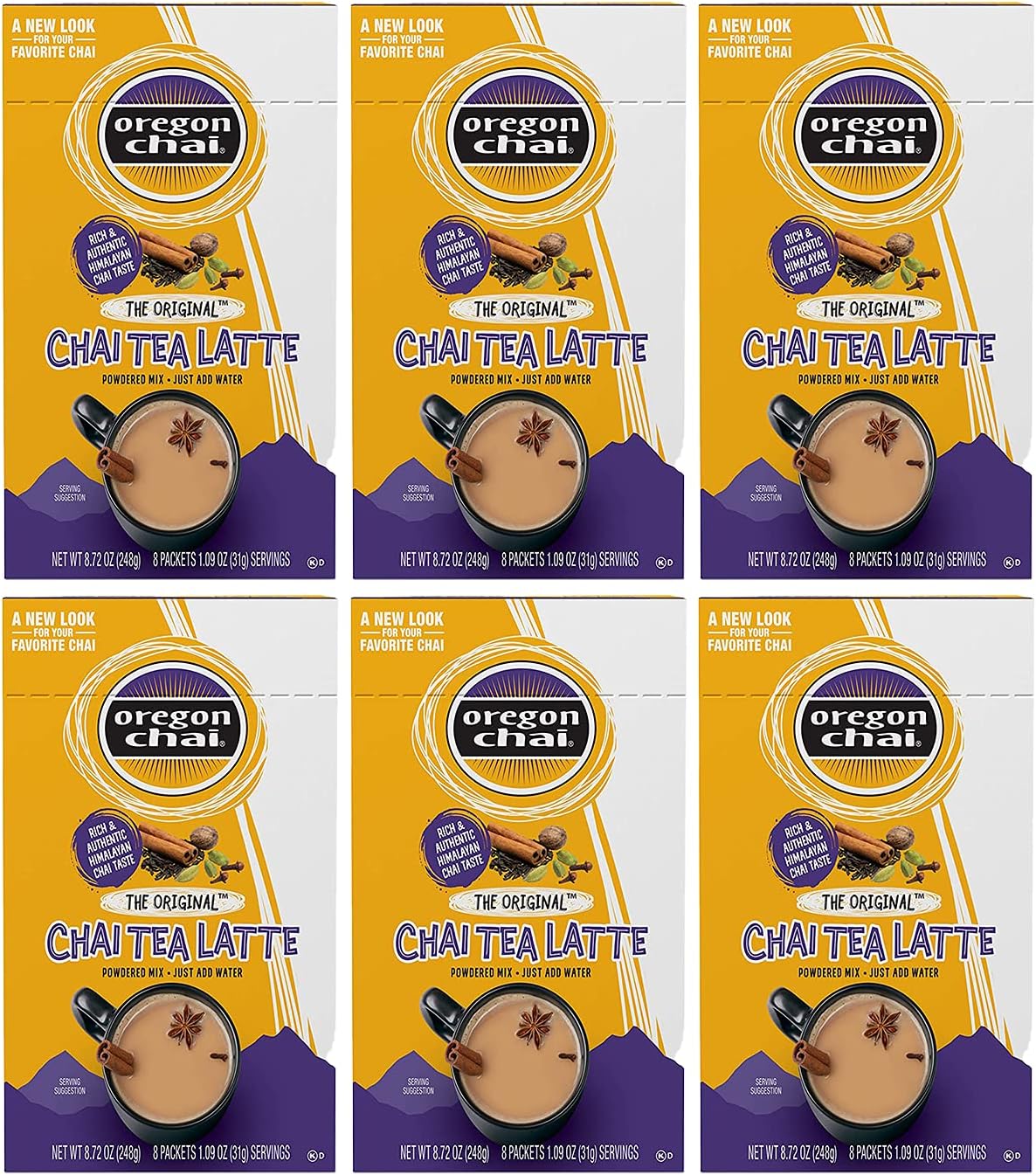 Amazon.com : Oregon Chai Original Chai Tea Latte Mix - 1 oz. single ...