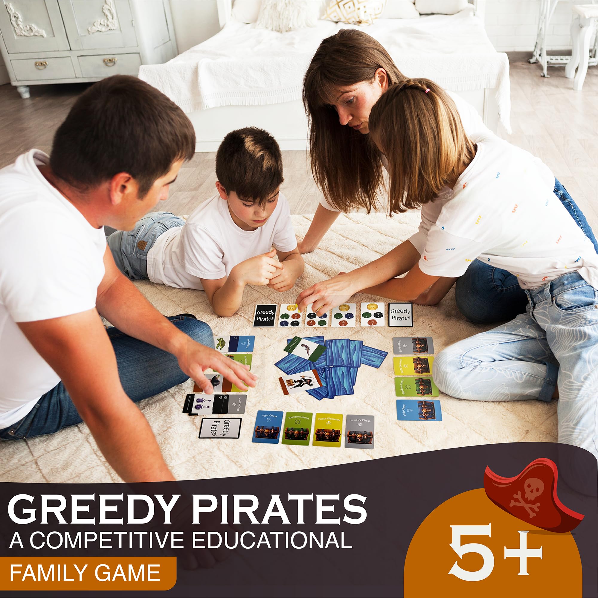 ESTOA Greedy Pirates Board Games kids, Fun for Family Game Night, Kids ...