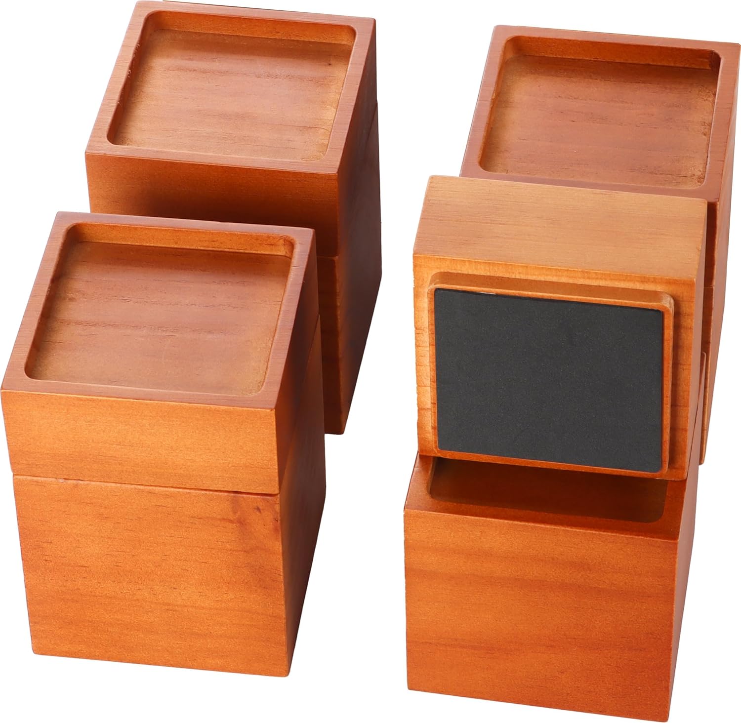 Amazon.com: MONTIHOLD Premium Solid Pine Wood Bed Furniture Risers – 2 ...