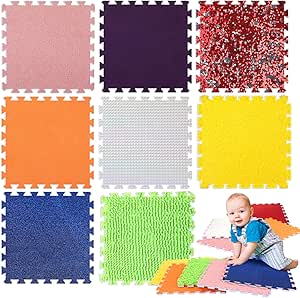 Tinideya - 8 piezas de azulejos sensoriales para niños autistas, tapete ...