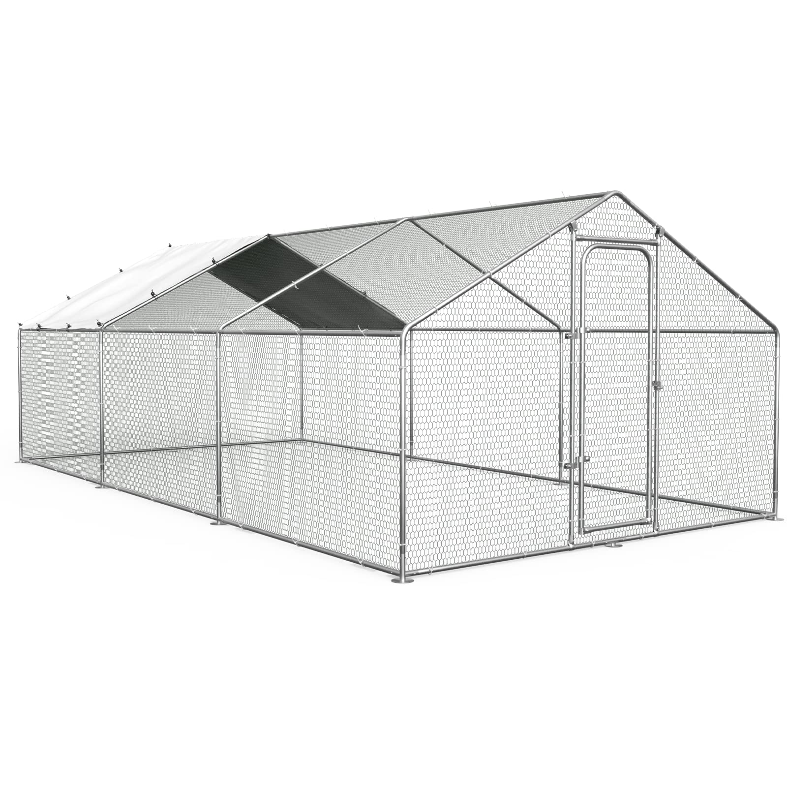 Amazon.com : Oranland Chicken Coop Large Metal Chicken Run Heavy Duty ...