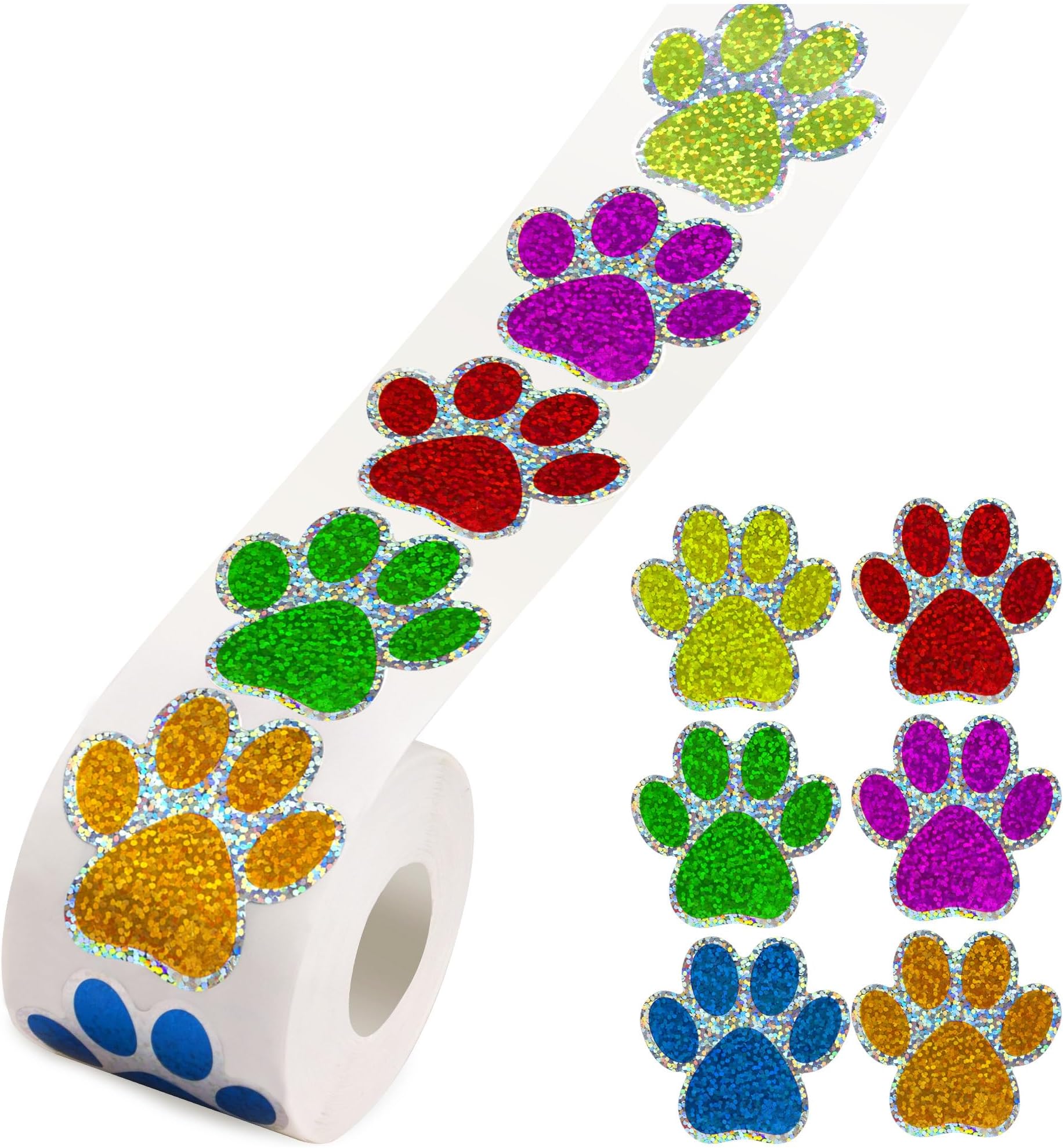 Amazon.com: 96 PCS Dog Cat Paw Print Puppy Temporary Tattoos Stickers ...