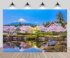 Amazon.com : CHNYWORK 7ftx5ft Japan Fuji Mountain Backdrop Asian Japan ...