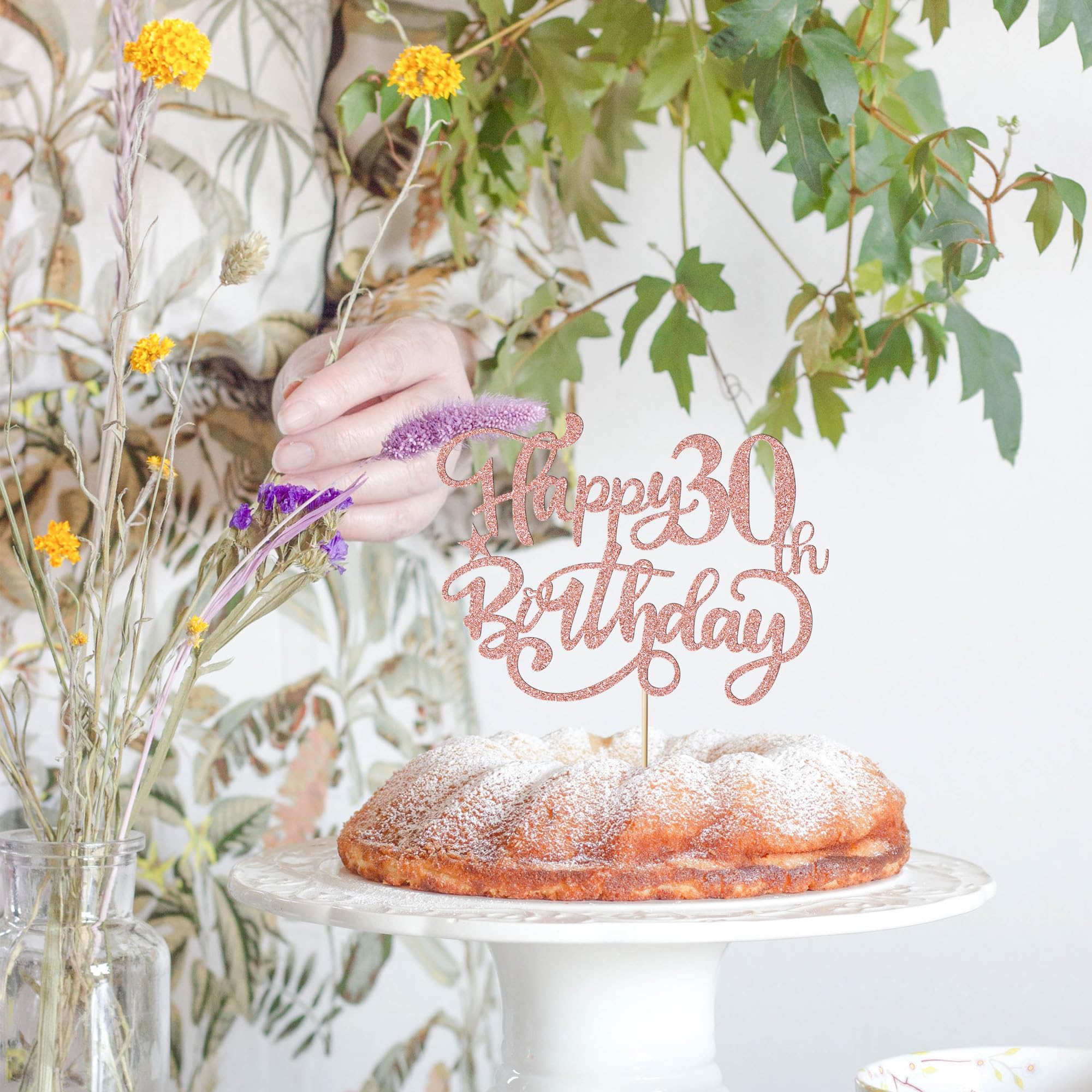 Snapklik.com : Happy 30th Birthday Cake Topper,Rose Gold Glitter ...
