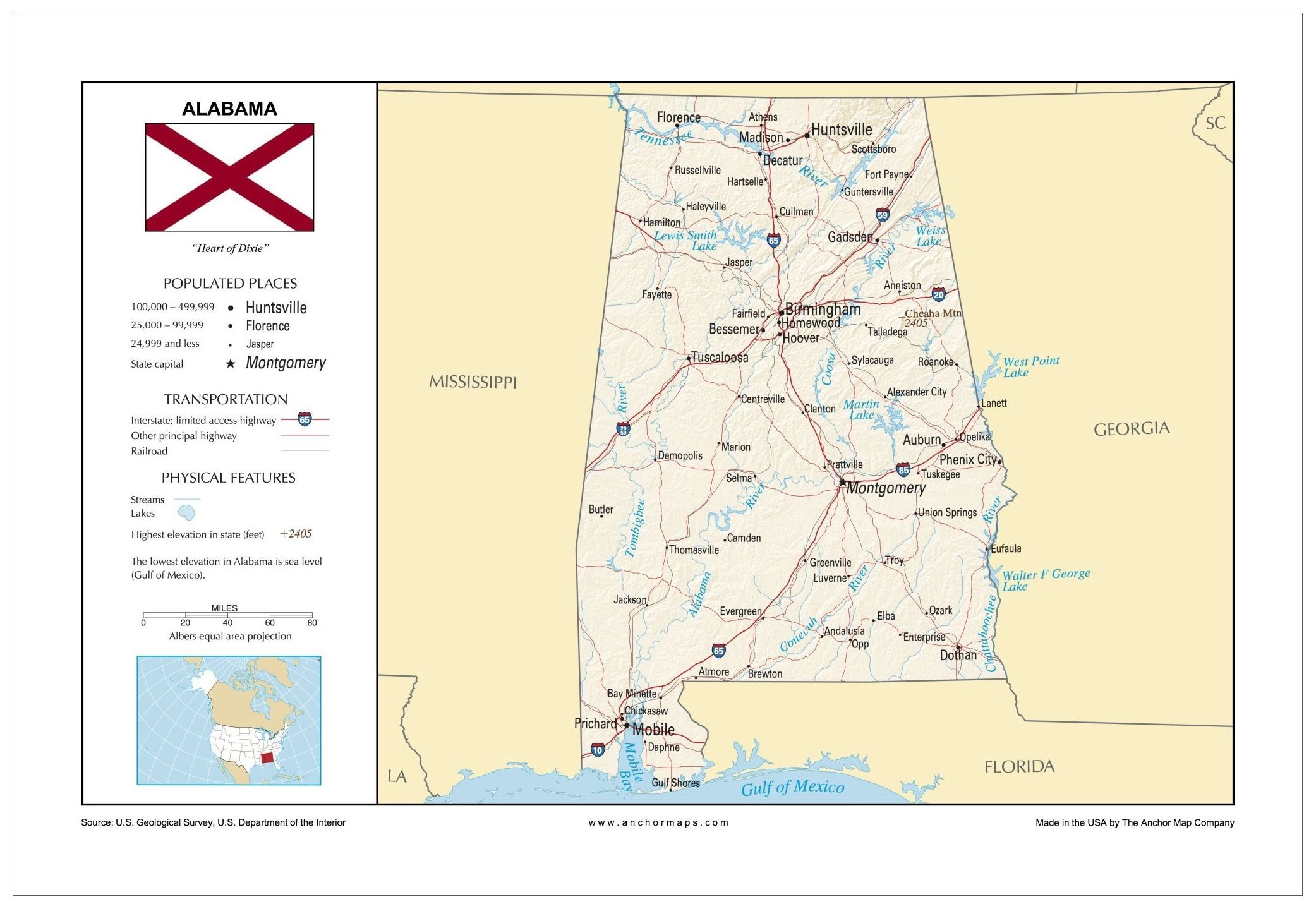 Buy 13x19 Alabama General Reference Wall - Anchor s USA Foundational ...