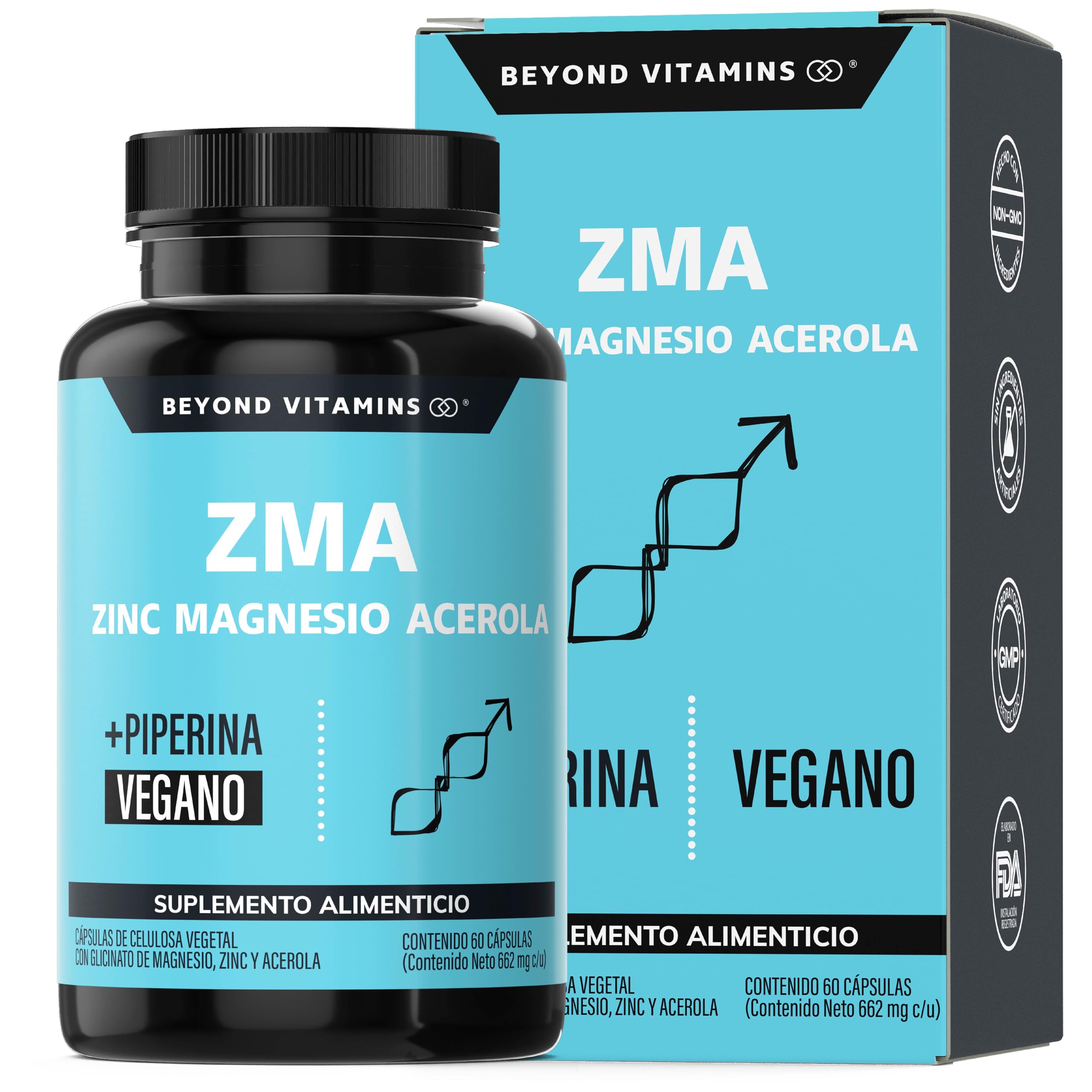 Zinc Magnesio Acerola (ZMA) | Con Piperina para máxima absorción | Sin ...