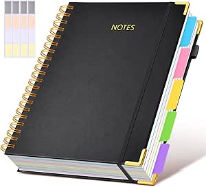 Amazon.com : Hardcover Spiral Notebook 8.5"x11" Journal with Removable ...