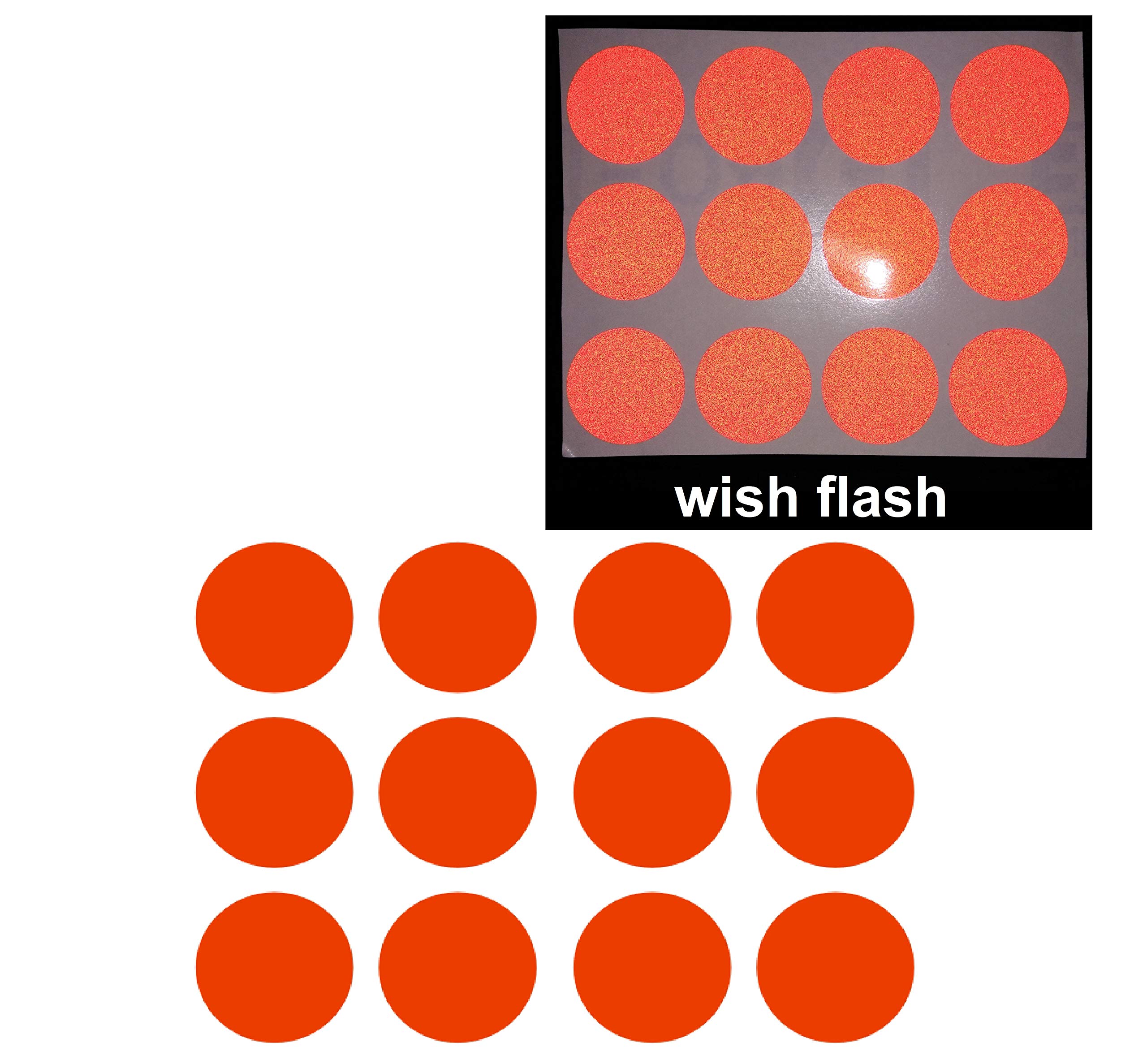 12x Round Shaped Sticker Decal Red Reflective Safety Vinyl Car ...