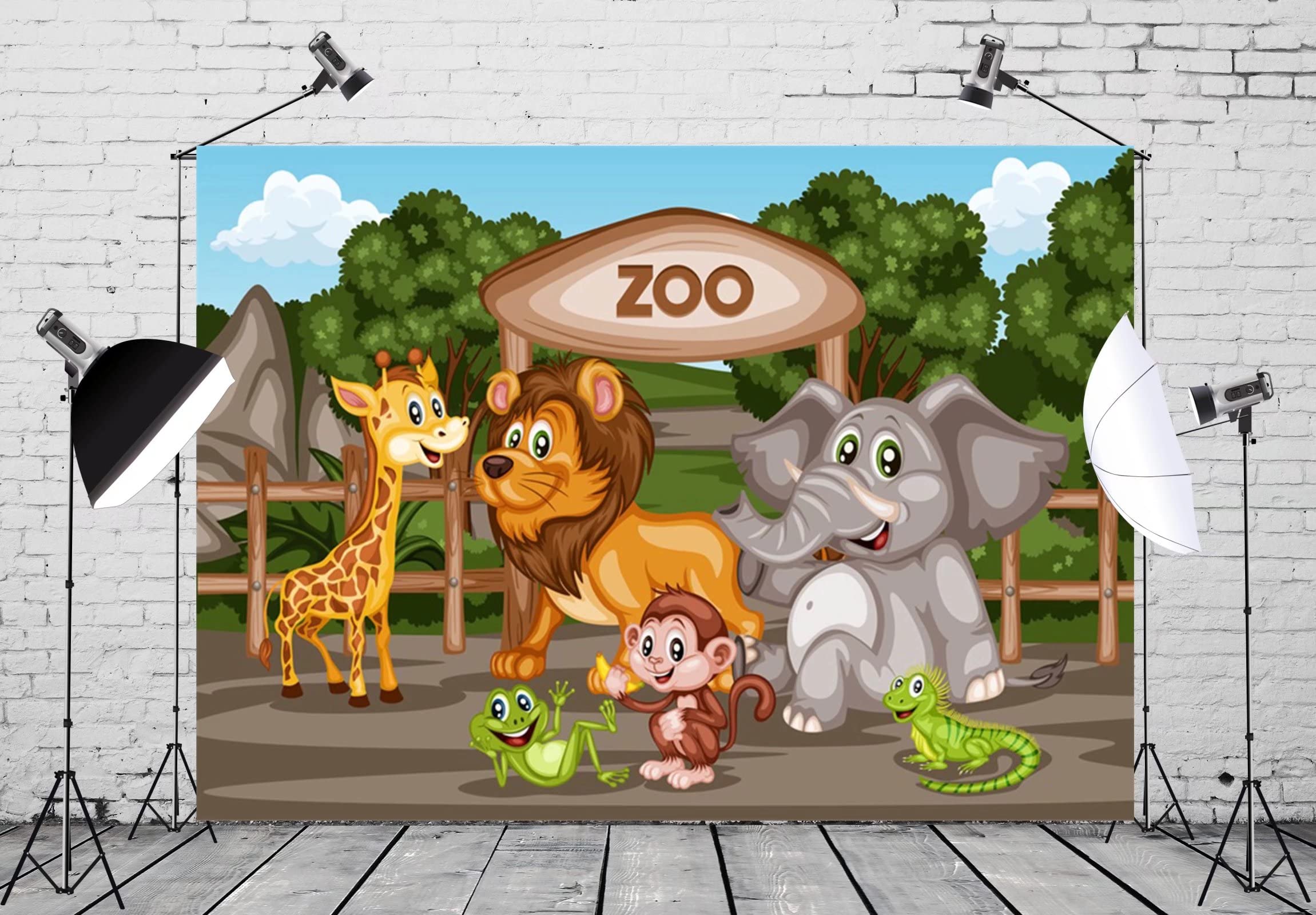 Cartoon Zoo Background