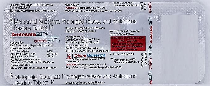 Amlosafe MT 25 - Strip of 10 Tablets : Amazon.in