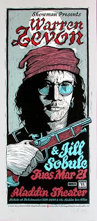 Amazon.com: Warren Zevon Poster Signed Numbered Silkscreen by Gary Houston