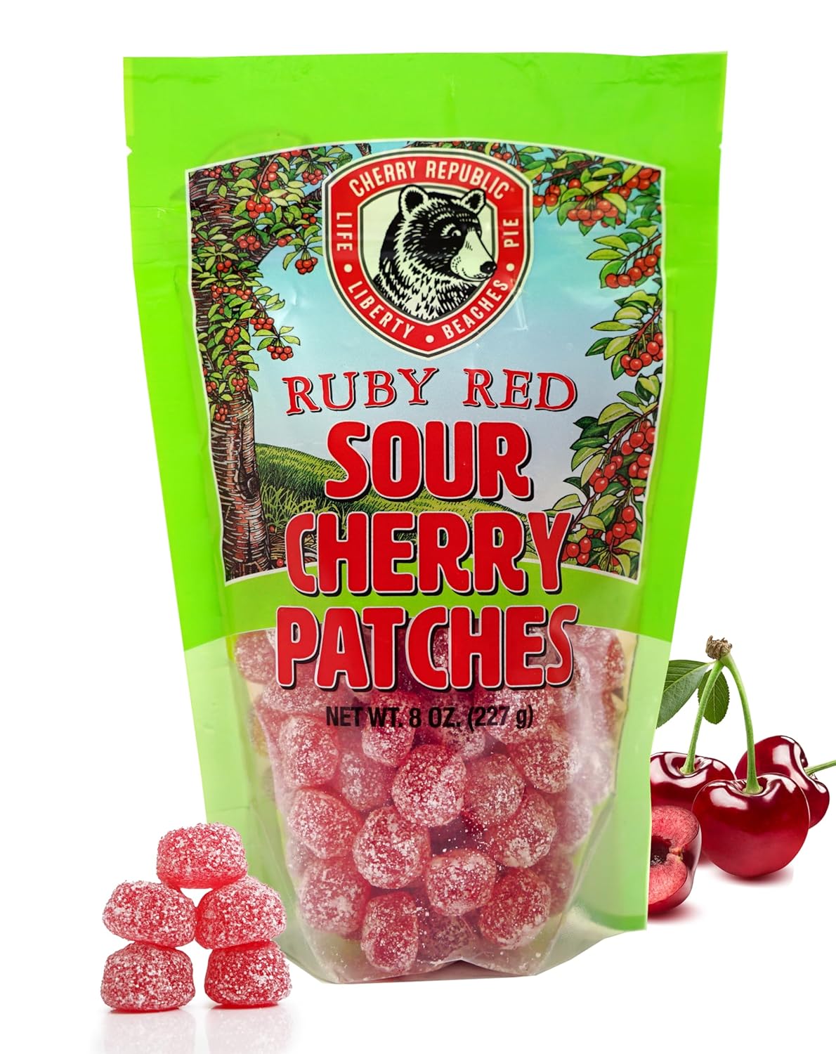 Amazon.com: Cherry Republic Ruby Red Sour Cherry Patches – Bold Sweet ...