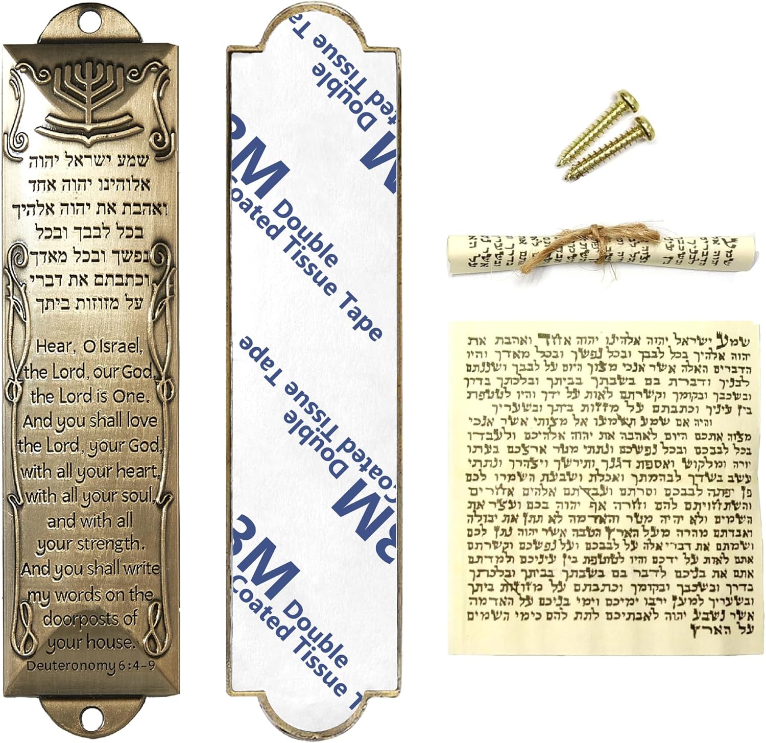 Amazon.com: CAMATET Mezuzah with Scroll for Door, Self-Stick Metal ...
